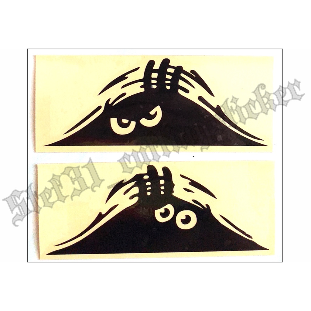 Jual Stiker cutting gambar monster ngintip, sticker monster ngintip ...