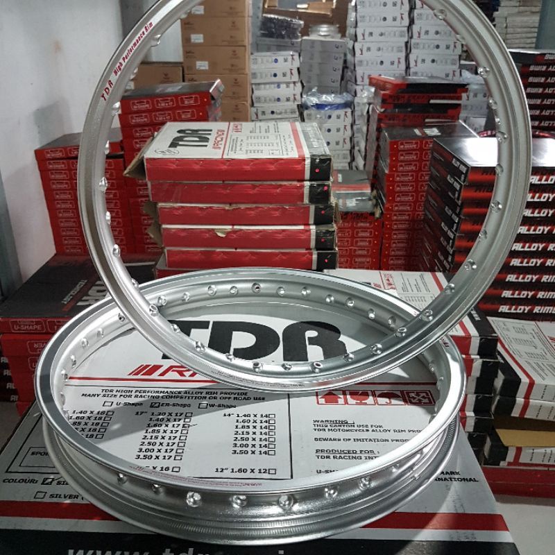 Jual VELG TDR ER SHAPE SILVER 140 RING 17 ORIGINAL TDR | Shopee Indonesia