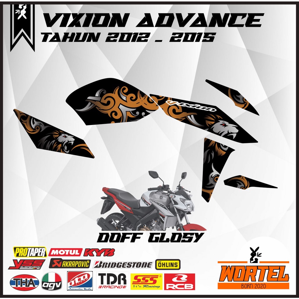 Jual Striping Hologram Vixion-Stiker Decal Motor Vixion New/NVA Tribal ...