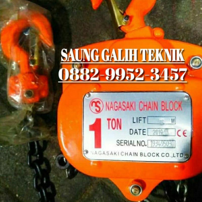 Jual CHAIN BLOCK NAGASAKI KAPASITAS: 1 TON x 5 METER MADE IN JAPAN ...