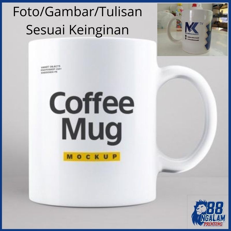 Jual MUG Custom bisa Foto bebas / Cetak MUG Souvenir Unik / Gelas MUG ...