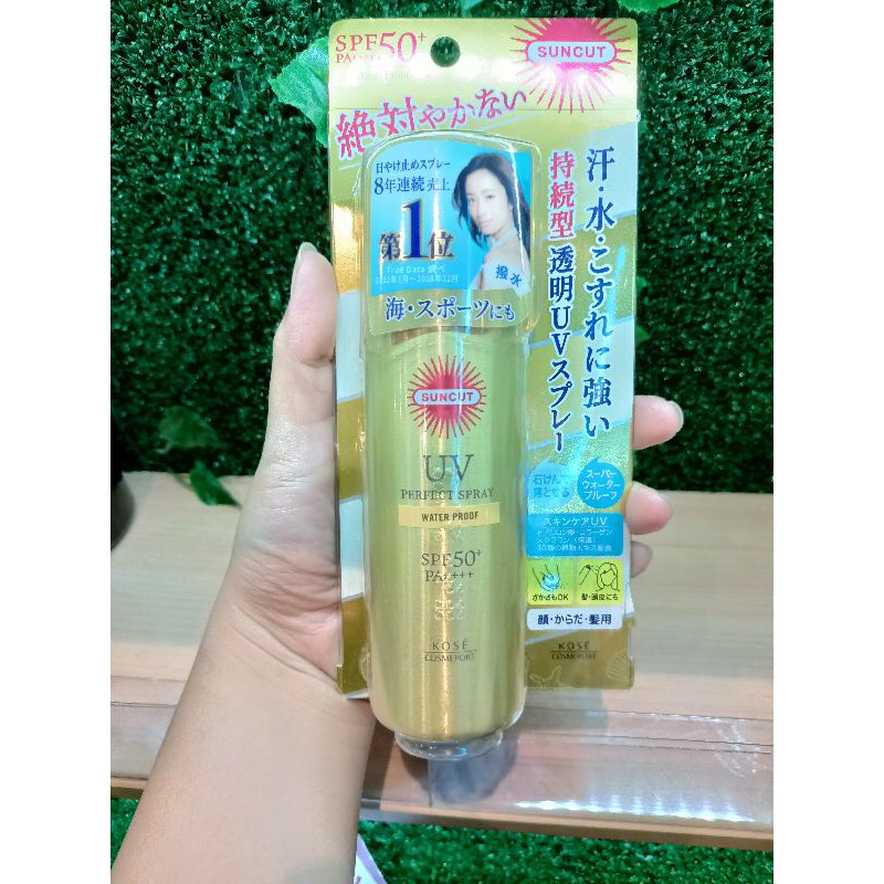 Jual kose suncut perfect spray spf 50 waterproof 60gr | Shopee Indonesia