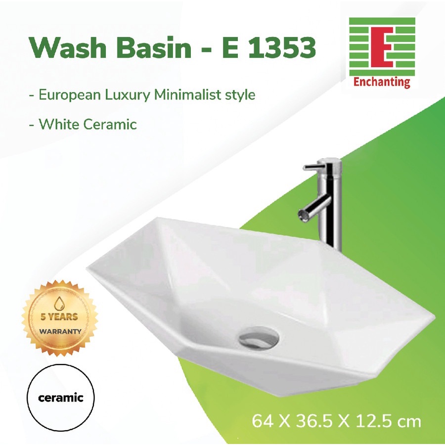 Jual Wastafel ceramic Europe Enchanting E1353 | Shopee Indonesia