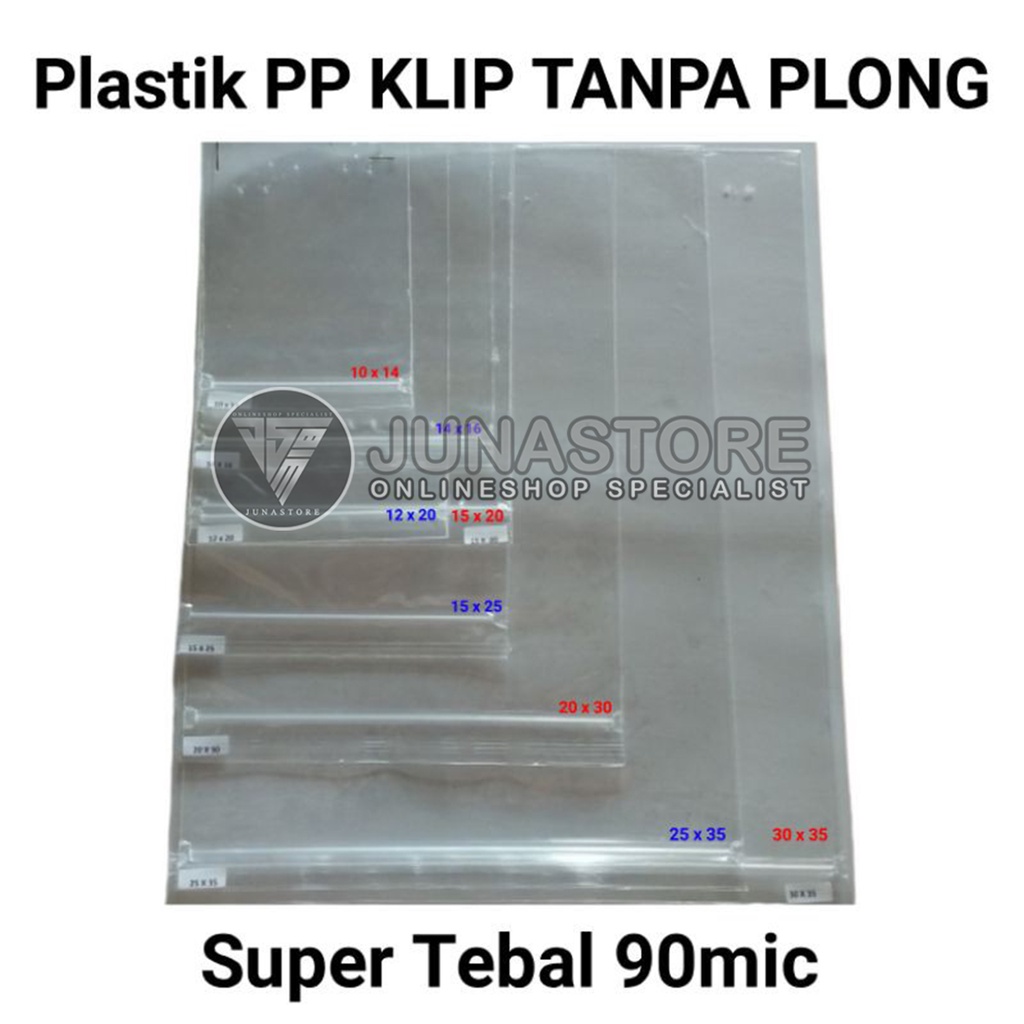 Jual Plastik PP klip tebal 90mic (500gr/pack) | Shopee Indonesia