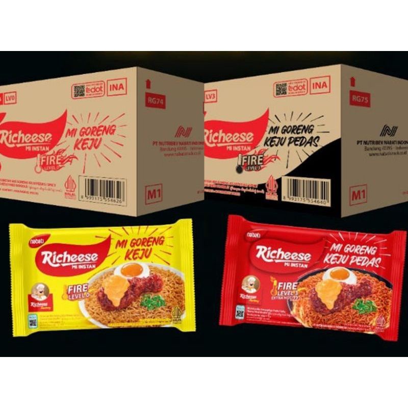 Jual MIE RICHEESE 1 DUS ISI 40pcs LEVEL 0 LEVEL 3 LEVEL 5 GORENG RAMEN ...