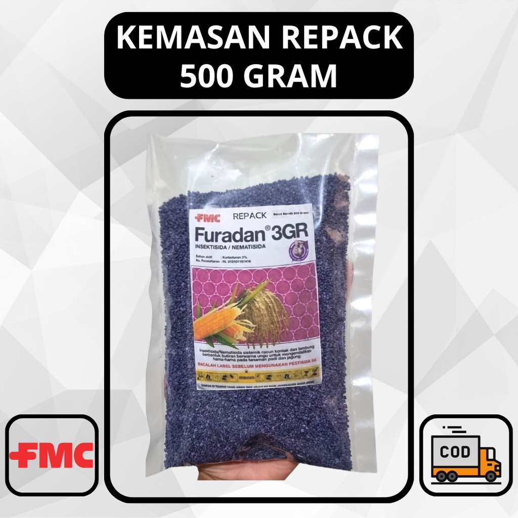 Jual Insektisida Nematisida FURADAN 3GR Repack 500 Gram Karbufuran 3% ...