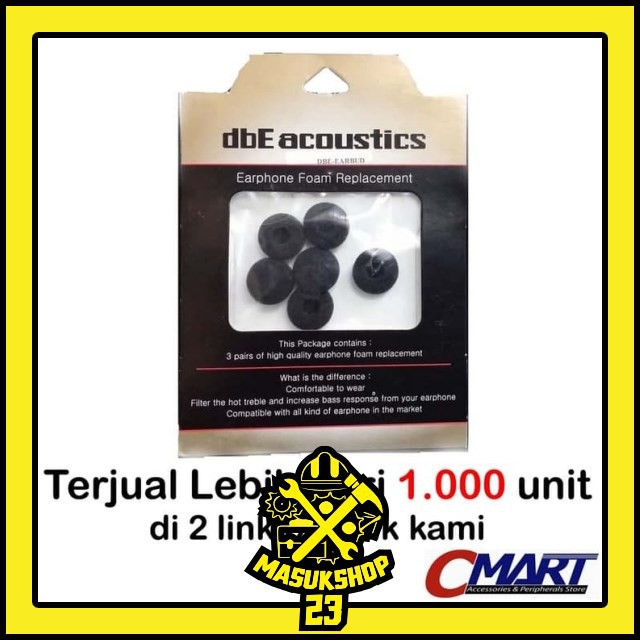 Jual MS582 AUDIO DBE EARBUD WELL 3 PAIRS OF EARPHONE FOAM REPLACEMENT ...