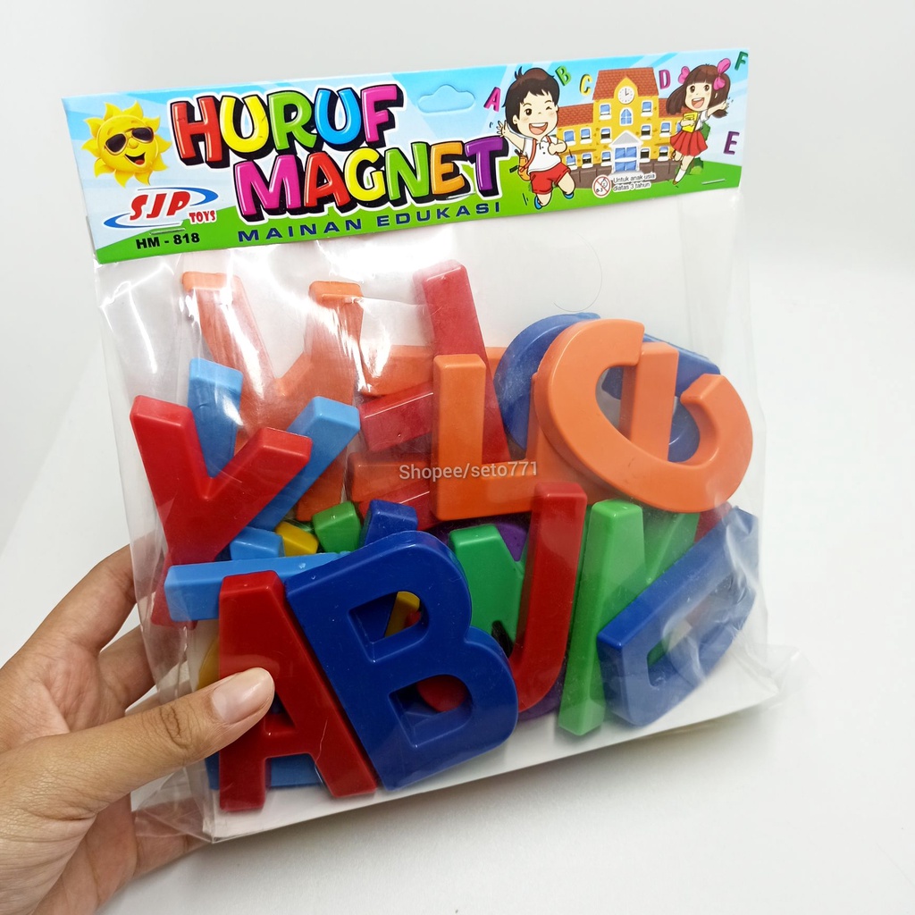 Jual JUMBO Magnetik 7.5cm Puzzle Kulkas Alphabet Huruf Angka Besar ...