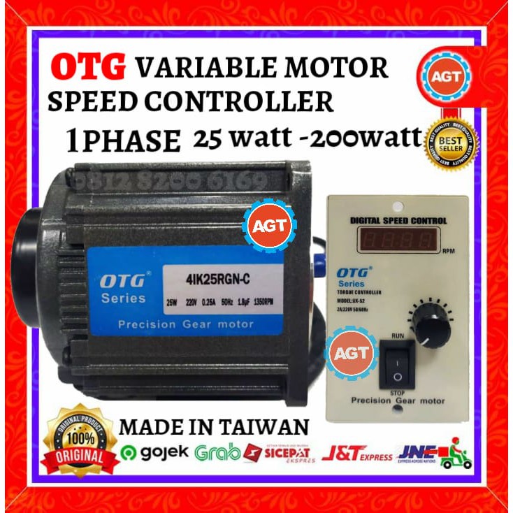 Jual OTG 5IK40RGN-C 40WATT MOTOR VARIABLE SPEED CONTROL 1PHASE 4 POLE ...