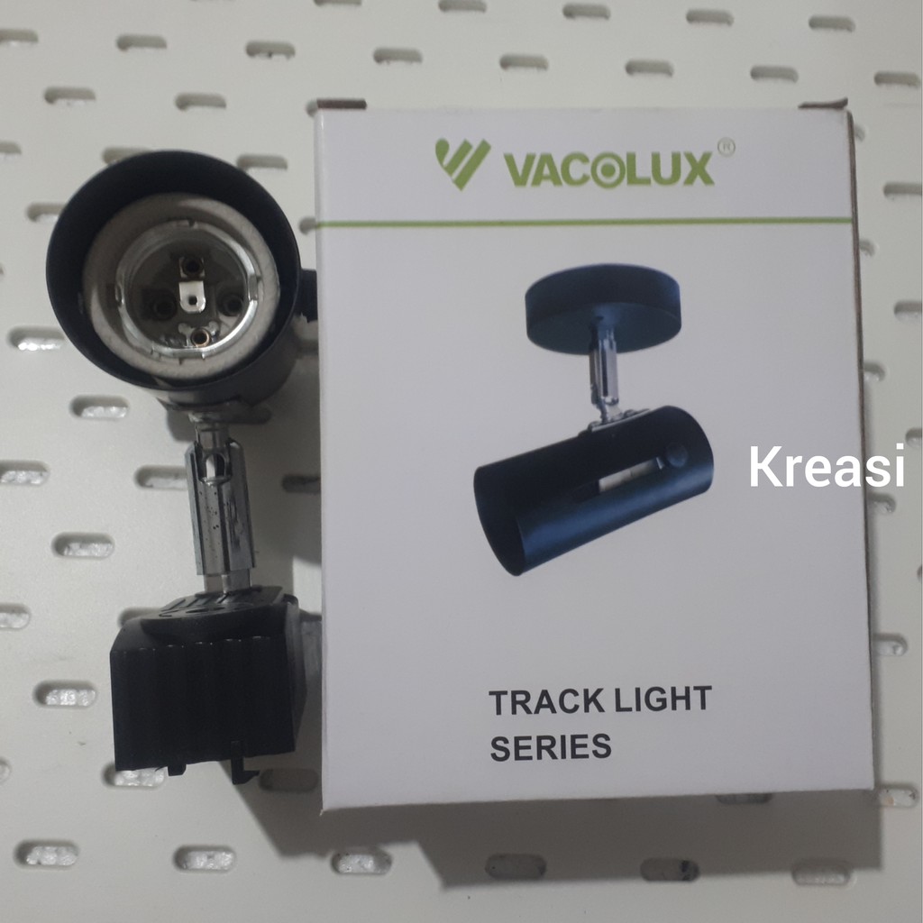 Jual KAP LAMPU SOROT SPOT TRACK LIGHT RELL VACOLUX FITTING E27 - HITAM ...