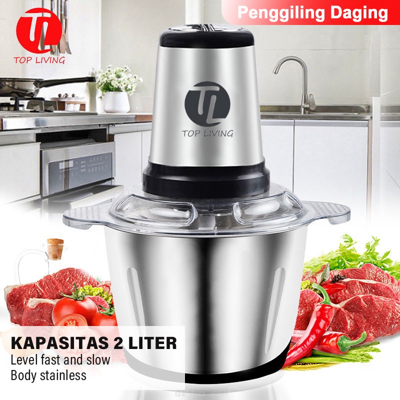 Jual Top Living Blender Elektrik Penggiling Daging Grinder Sayur Buah ...