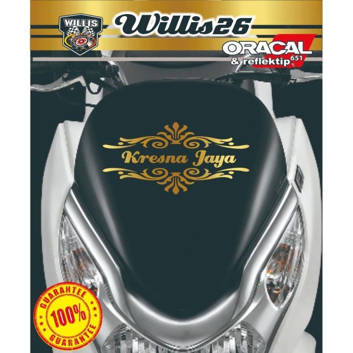 Jual Promo Sticker Custom Nama Visor Motor NMAX PCX Cutting stiker 20 ...