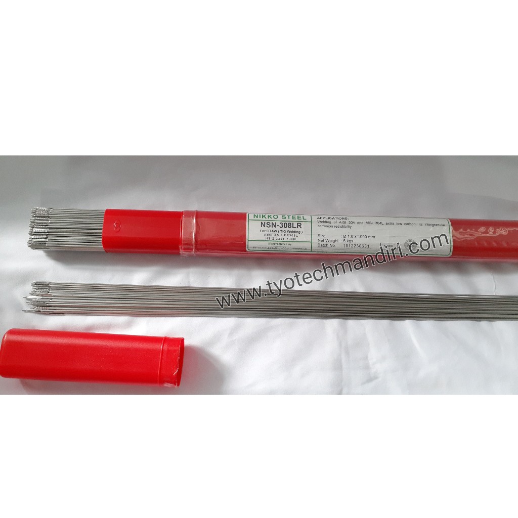 Jual Kawat Las Argon Filler Rod Stainless NSN-308LR NIKKO Dia 1.6mm / 1 ...