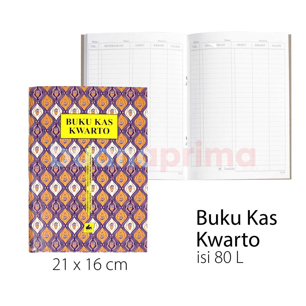 Jual Buku Kas Kwarto Standard 80 Lembar Buku Tulis Quarto Debit Kredit ...