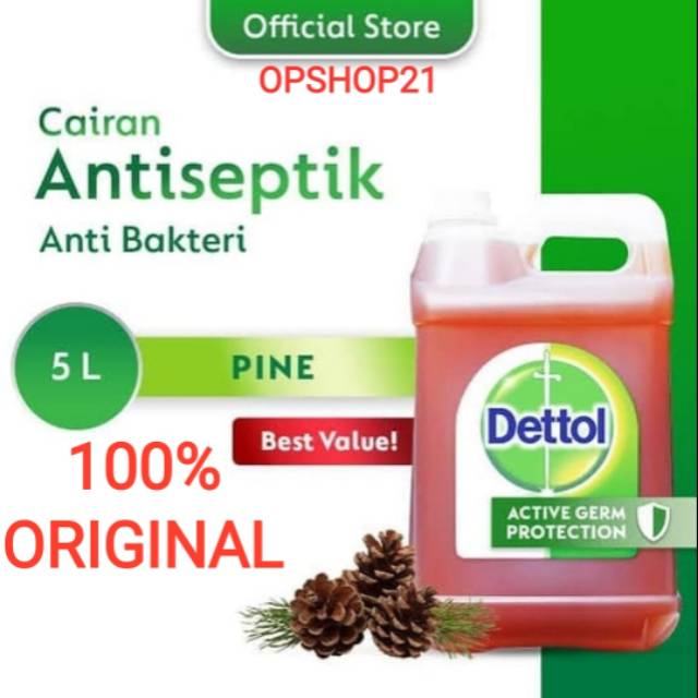 Jual Dettol Antiseptik Cair 5 liter MURAH Tanpa STICKER DEPAN | Shopee ...