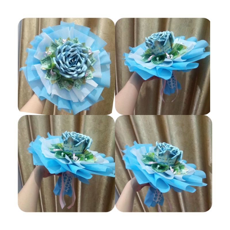 Jual hand bouquet/buket bunga/money bouquet/ buket uang ,ready | Shopee ...
