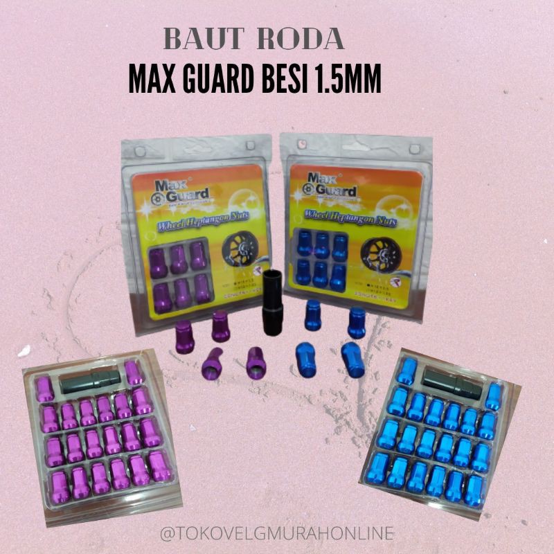 Jual BAUT MUR BESI RACING Lugnut Racing Max Guard BESI isi 20 + 1 uk ...