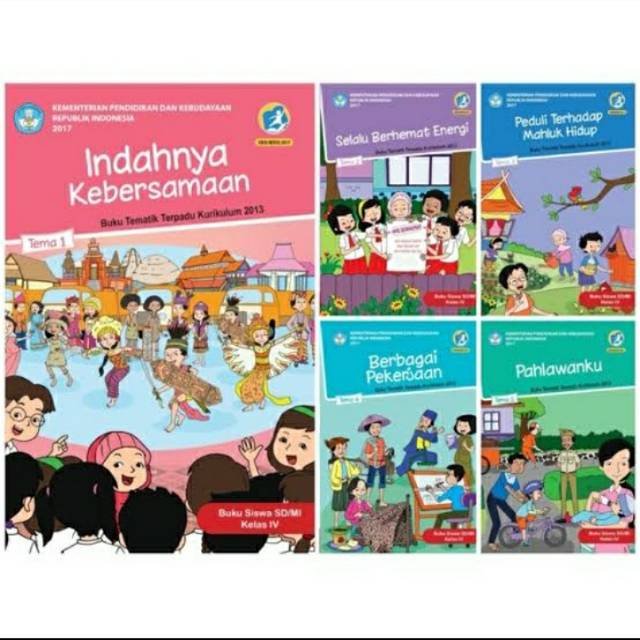 Jual Buku Tematik Kelas 4 SD tema 12345 Semester 1 - Kemendikbud - Modul Tematik - Buku paket ...
