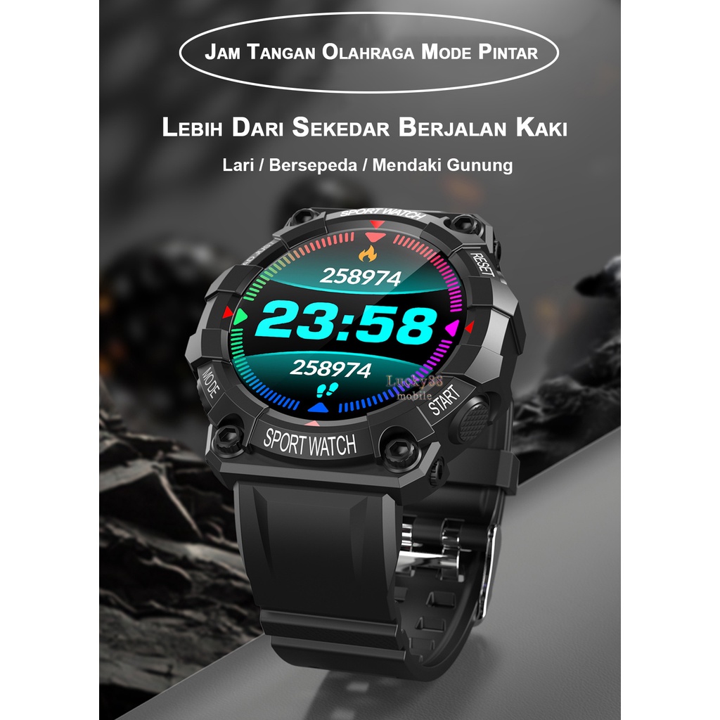 Jual Smartwatch Heart Rate With Fitness Tracker Monitor Custom Dial ...