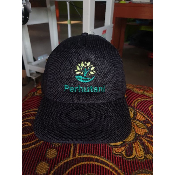 Jual Topi perhutani bahan double mess,logo perhutani baru | Shopee ...