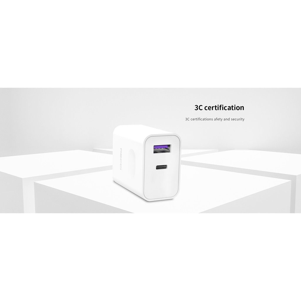 Jual RECCI RCK-02CCL Travel Charger Combo Kit Cable USB-C to Lightning | Shopee Indonesia