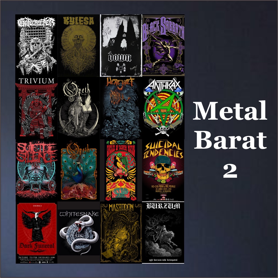 Jual Poster Metal A6 16pcs Poster Band Poster Metal Aesthetic Poster ...