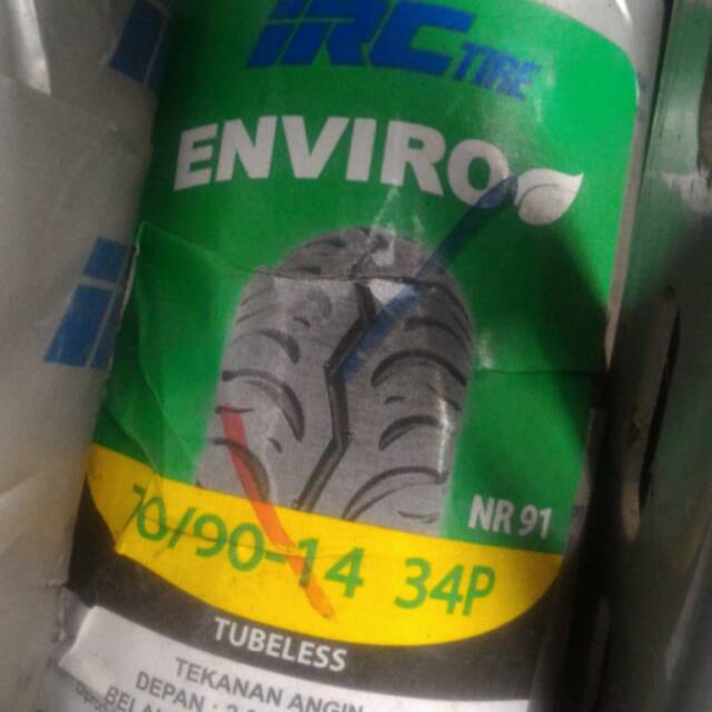 Jual IRC Enviro NR91 uk. 70/90 - 14 (Tubeless dan Tubetype) | Shopee ...