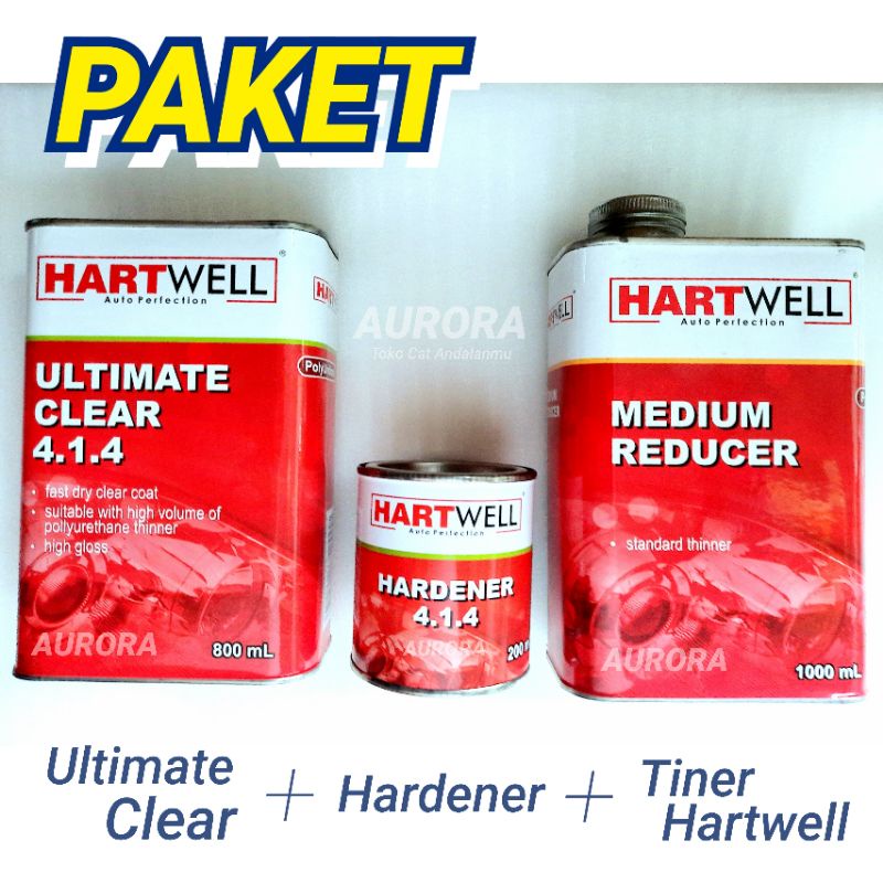 Jual PAKET Hartwell Ultimate Clear Ultimet 414 Clir Pernis + Tiner ...