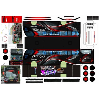 Jual Lembaran Pola PaperCraft Bus PESONA Transport Sevise JB3+SHD ...