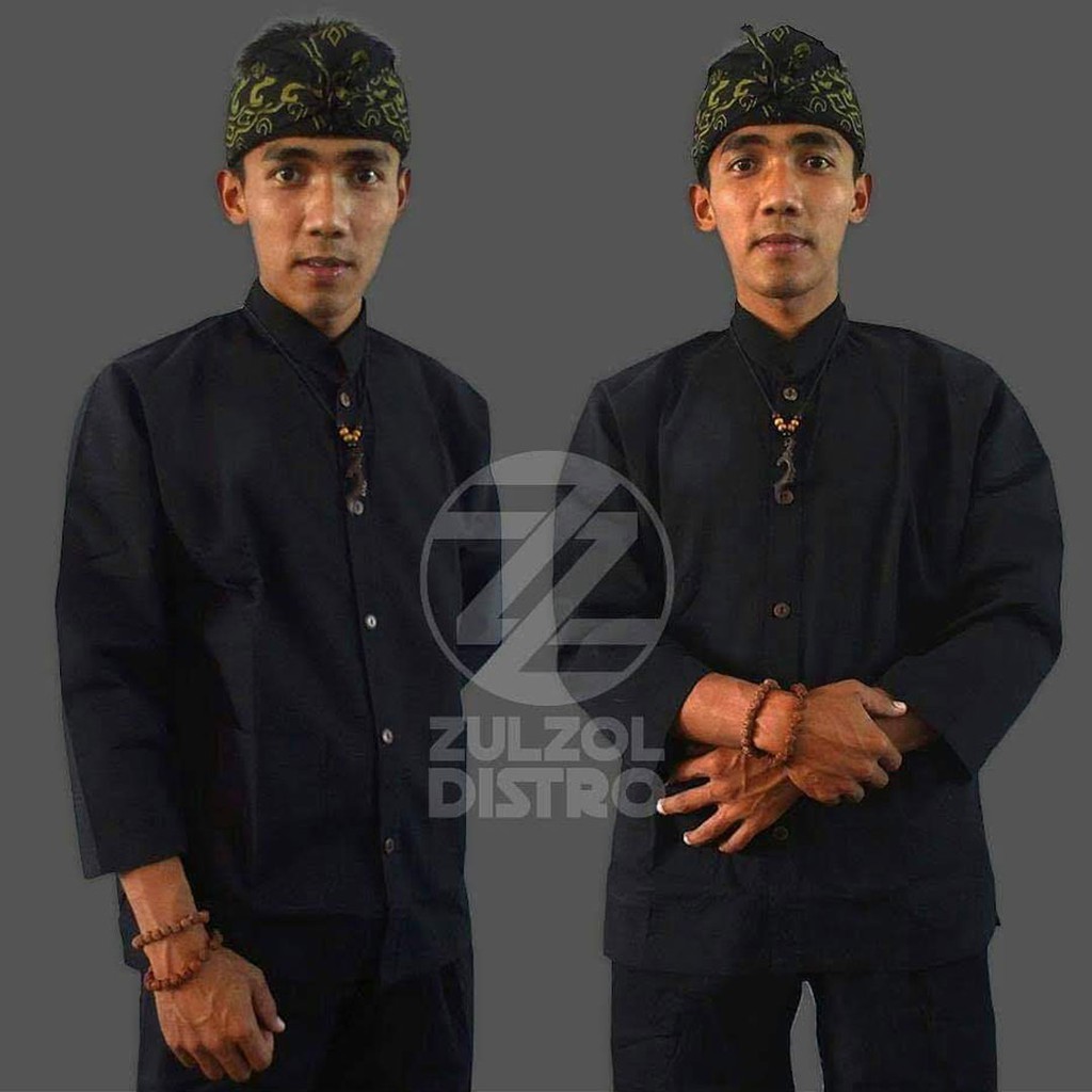 Jual Setelan Pangsi Sunda Kerah Koko Kualitas Super Warna Hitam dan ...