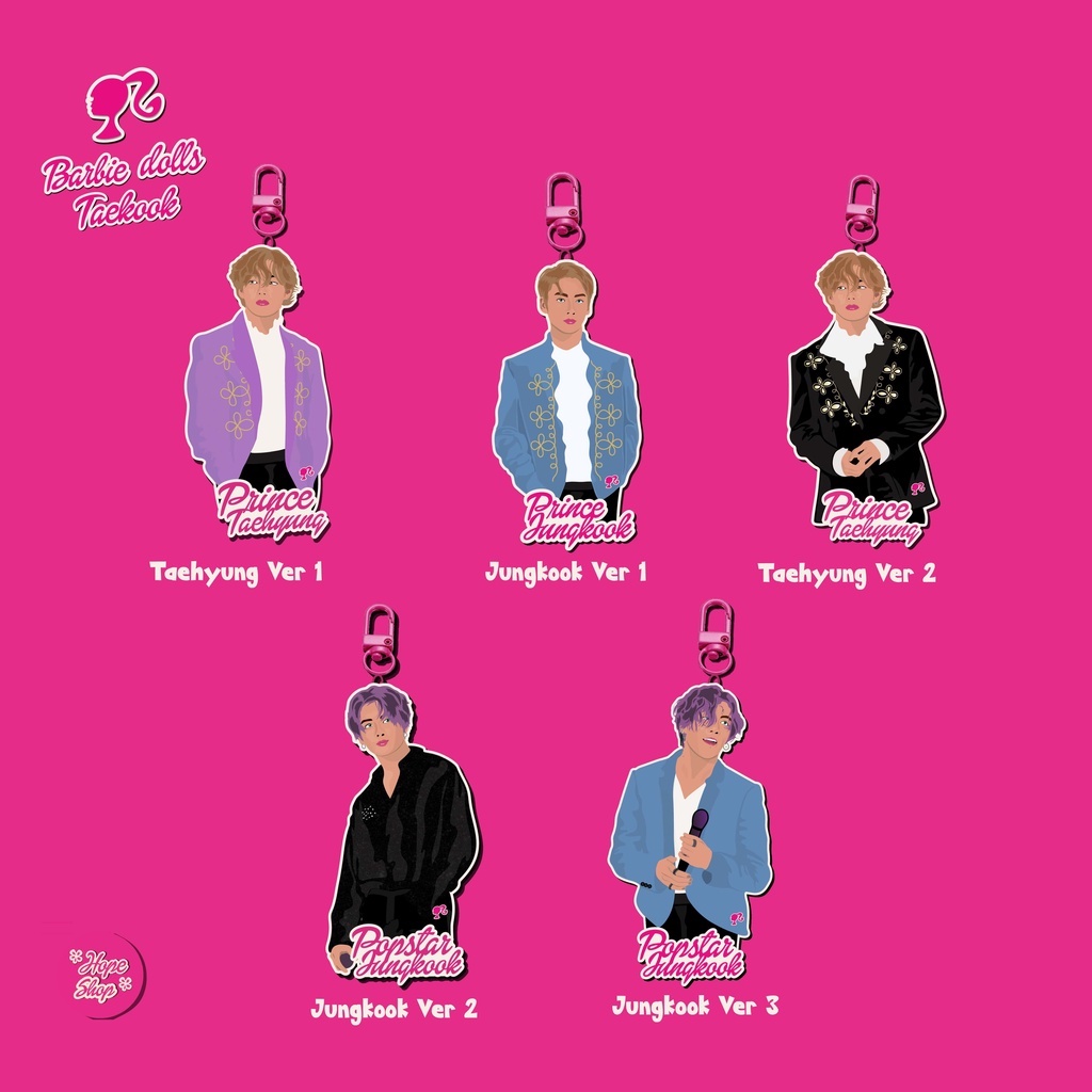 Jual KEYCHAIN TAEKOOK BARBIE EDITION | Shopee Indonesia