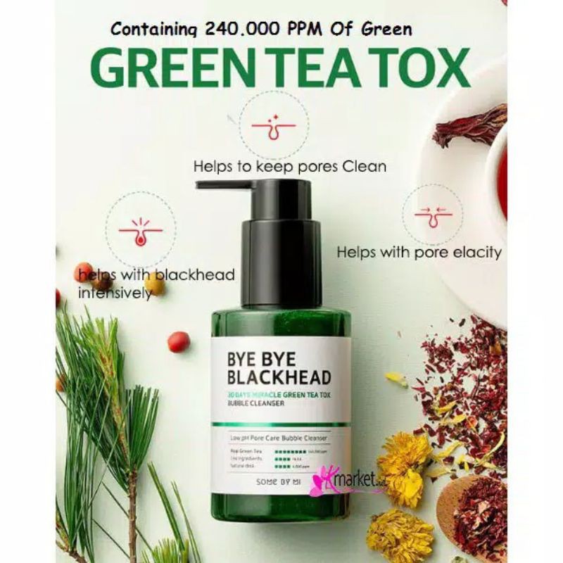 Jual SOME BY MI Bye Bye Blackhead 30 Days Miracle Green Tea Tox Bubble ...
