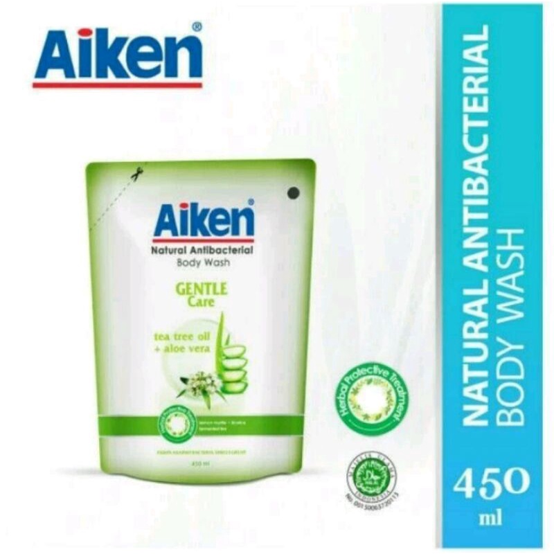 Jual Aiken Body Wash Anti Bacterial Aloe Vera 450 ml | Shopee Indonesia