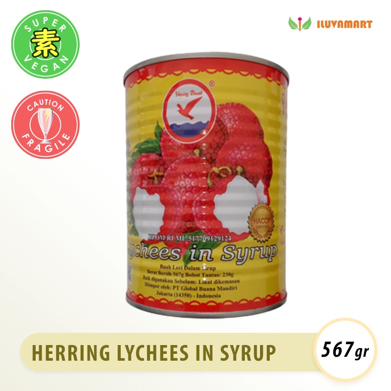 Jual Herring Brand Lychees In Syrup 567gr Buah Leci Kaleng Lychee ...