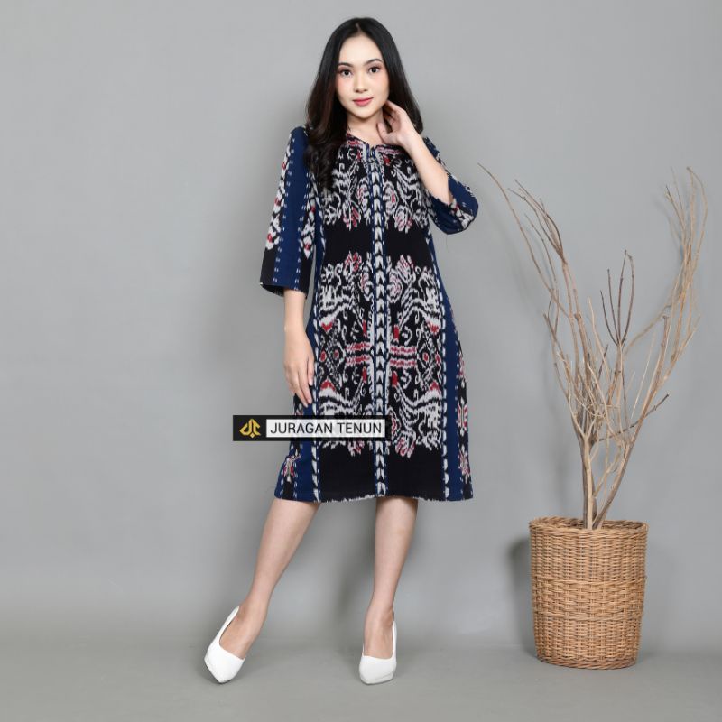 Jual Baju Tenun Dress Tunik Etnik Varian | Shopee Indonesia