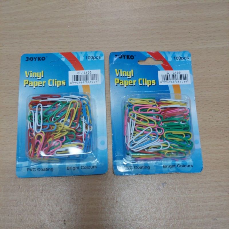 Jual Paper Clips Warna Joyko C-3100 (isi 100 Pcs) / Vinyl Paper Clips ...