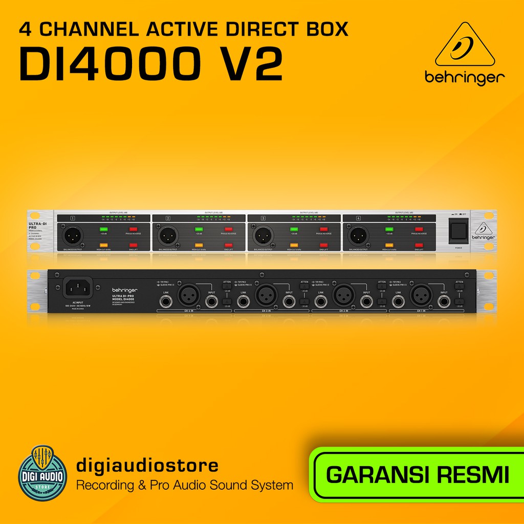 Jual Direct Box Aktif BEHRINGER ULTRA-DI DI4000 V2 - 4 Channel DI BOX ...