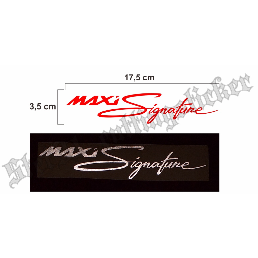 Jual Stiker cutting logo Maxi Signature, cutting sticker Maxi Signature ...