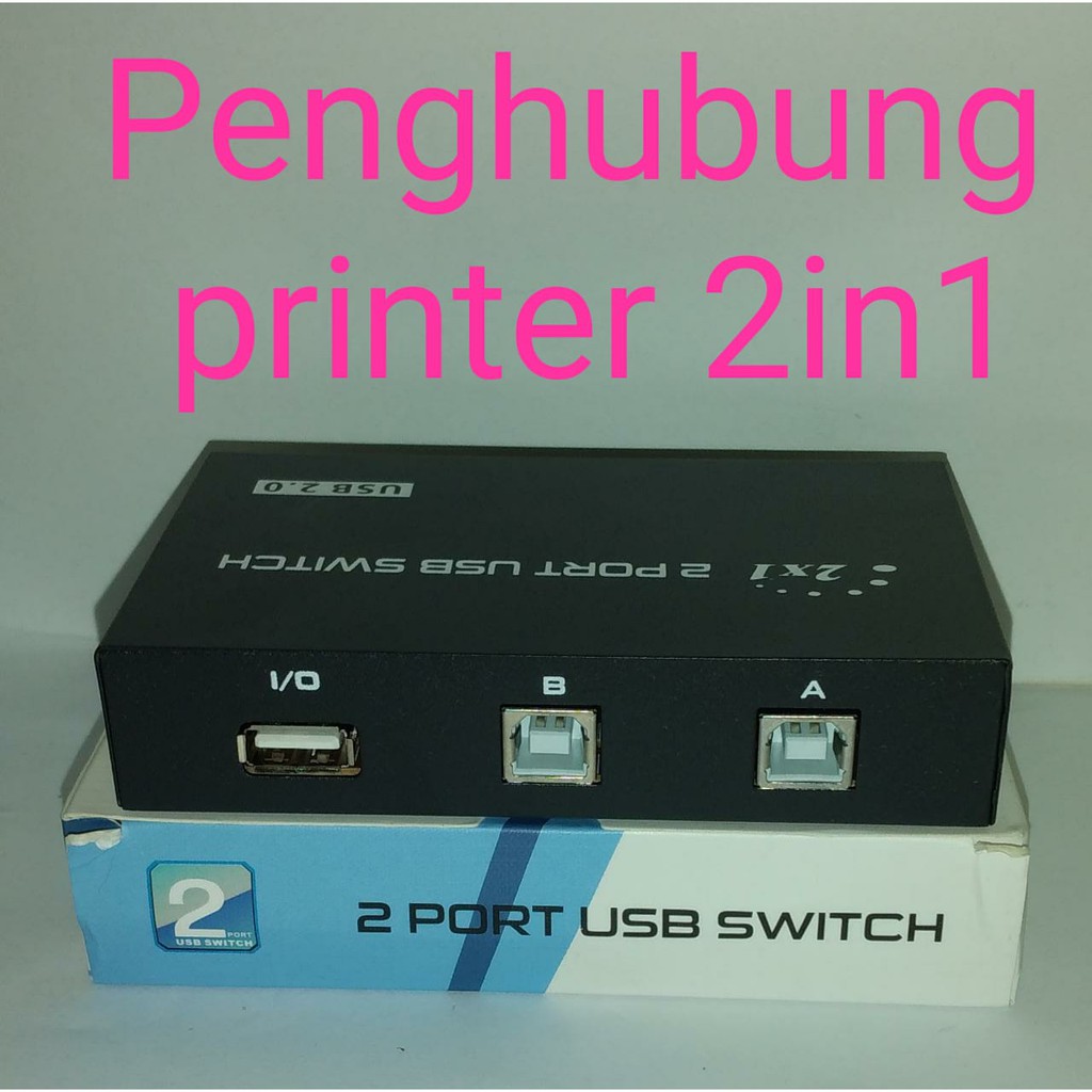 Jual Penghubung printer 2in1 usb cabang 2 2 port pc laptop manual tanpa ...