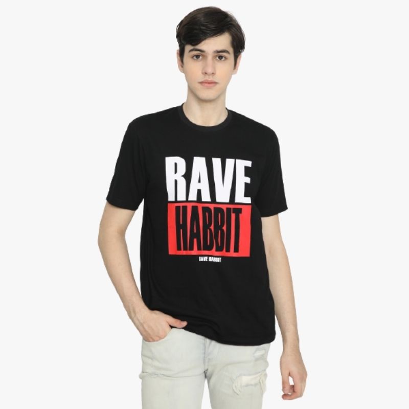 Jual Rave Habbit Zayyan Kaos Pria - Black | Shopee Indonesia