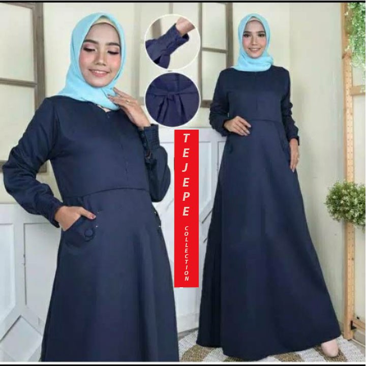 Jual Gamis seragam PNS dan PEMDA bahan toyobo model polos warna khusus dongker pakai kantong ...