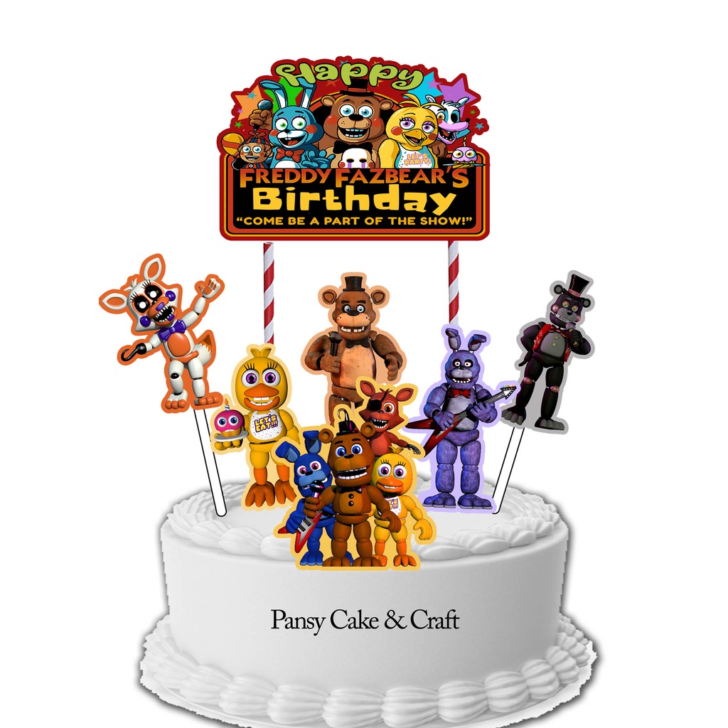Jual Cake topper Freddy fnaf Big EKONOMIS | Shopee Indonesia