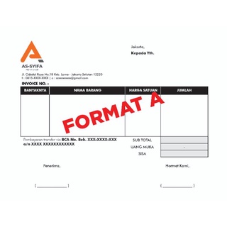 Jual CETAK NOTA BON FAKTUR INVOICE BISA SATUAN 3 ply Rangkap (bisa ...