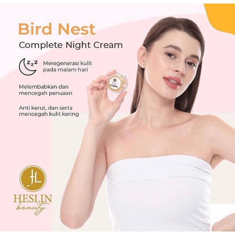 Jual HESLIN BEAUTY NIGHT CREAM Cream Malam Birdnest ORIGINAL BEST ...