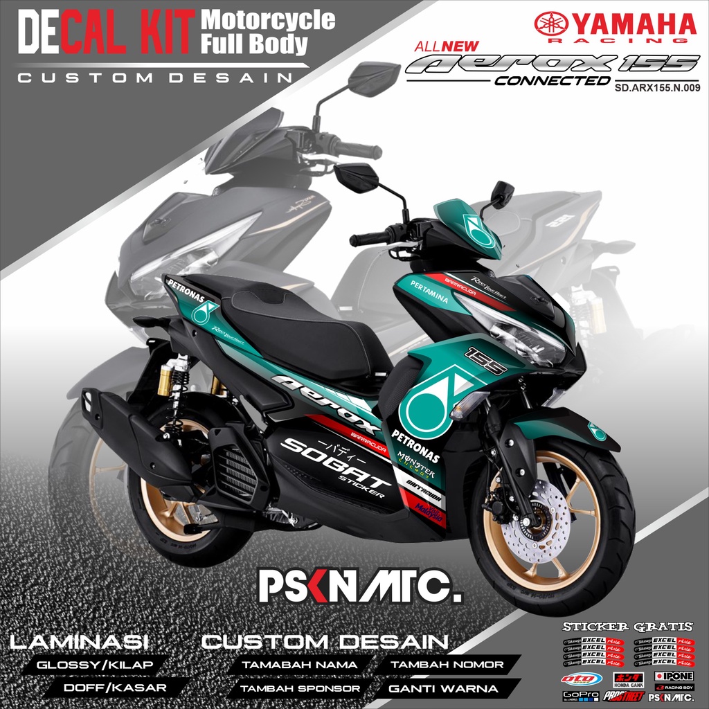 Jual Decal AEROX 155 NEW - Dekal Stiker Striping Fullbody Fullblock ...