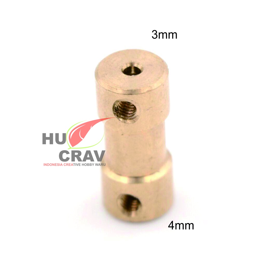 Jual Motor Coupling Coupler Connector Drive Shaft 3mm - 4mm Collet rc ...