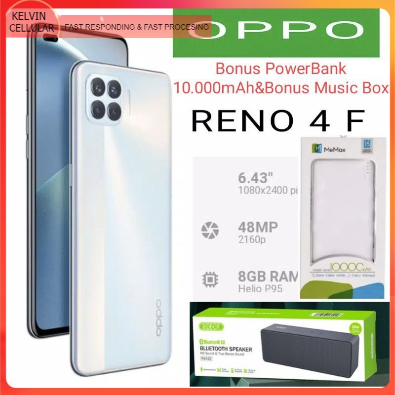 Jual Oppo Reno 4 F 8/128GB Garansi resmi/oppo reno4/oppo reno/hp oppo ...