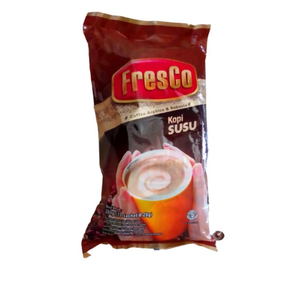 Jual FRESCO COFFEE ARABICA & ROBUSTA KOPI SUSU ISI 10 SACHET | Shopee ...