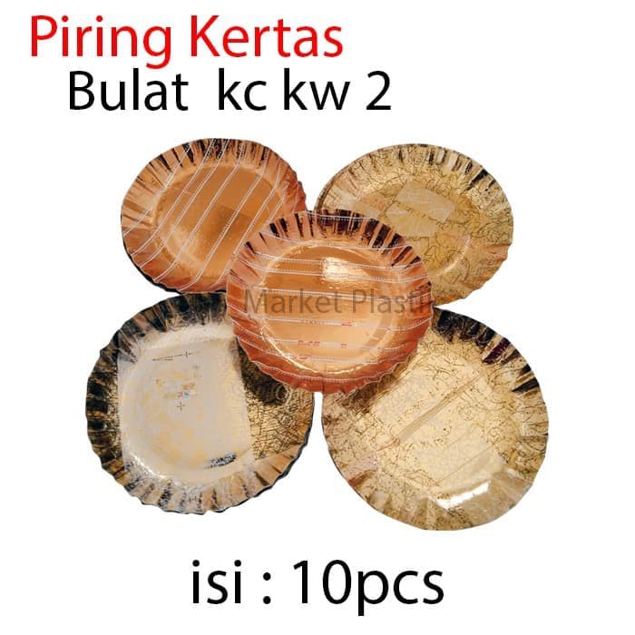 Jual Piring Kertas tart/Piring Kertas Kue murah/Piring mas blt kc kw2 @10 | Shopee Indonesia