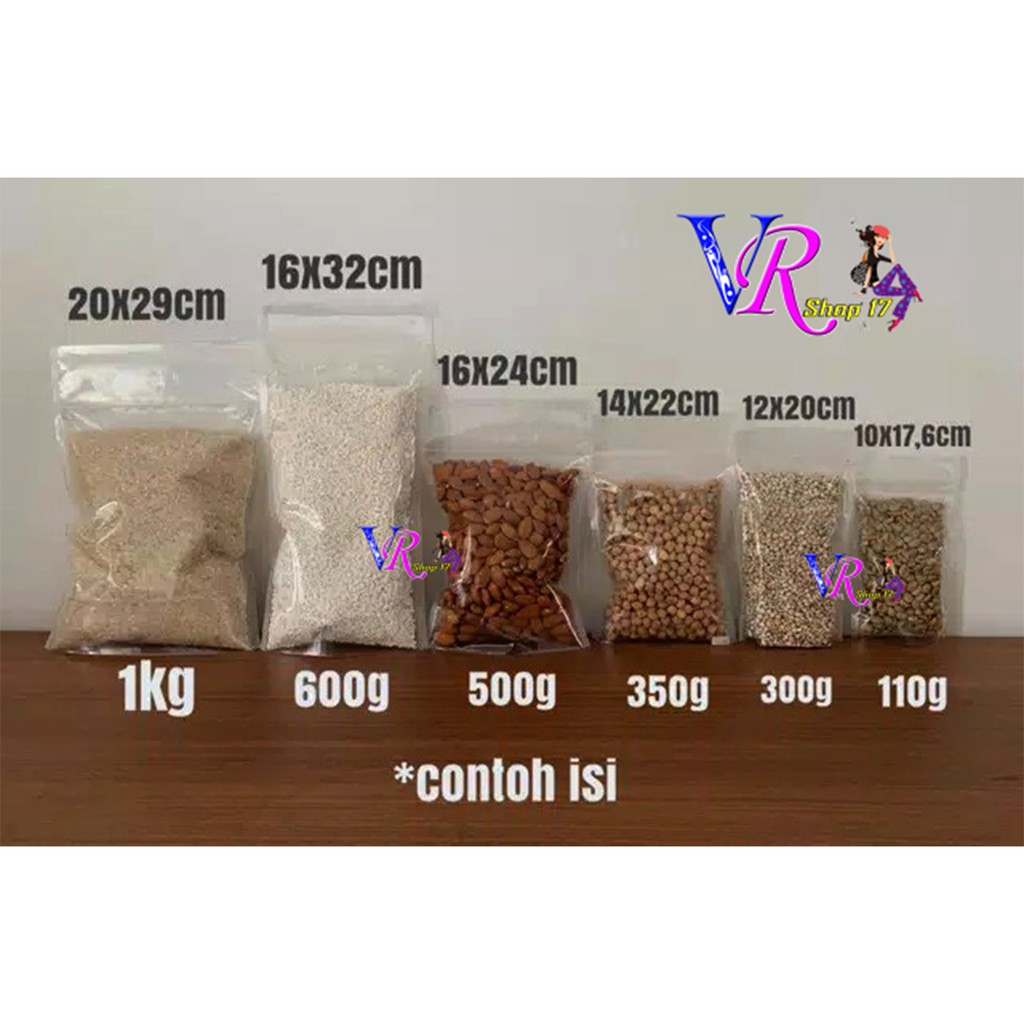 Jual STANDING POUCH DOUBLE SEAL 20X29 STP SEAL LEBAR PLASTIK BERDIRI ...